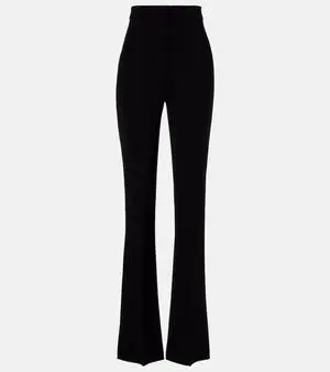 Max Mara Ecrine Cady Flared Pants - Black