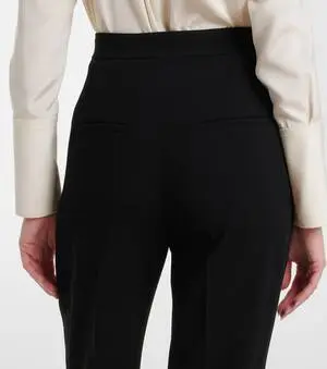 Max Mara Ecrine Cady Flared Pants - Black
