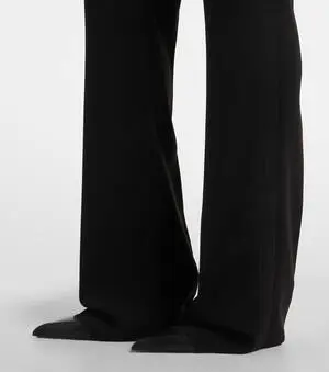 Max Mara Ecrine Cady Flared Pants - Black