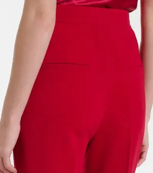 Max Mara Ecrine Cady Flare Pants - Red