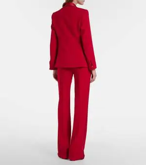 Max Mara Ecrine Cady Flare Pants - Red
