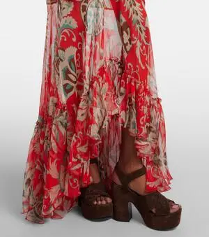 Etro Printed Off-shoulder Gown