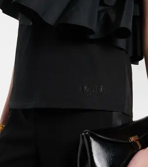 Max Mara Orca Ruffled One-shoulder Top