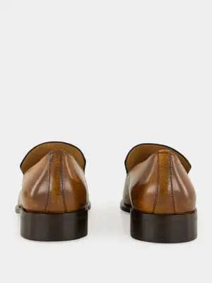 Miu Miu Leather Loafers - Brown