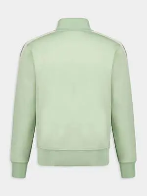 Palm Angels Zipped Track Jacket With Logo Embroidery - Green