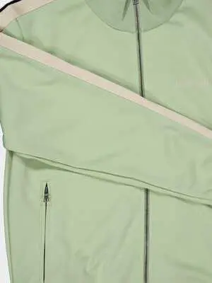 Palm Angels Zipped Track Jacket With Logo Embroidery - Green