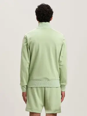 Palm Angels Sage Zipped Track Jacket With Logo Embroidery - Green