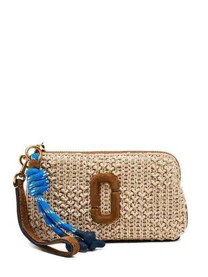 Marc Jacobs Wristlet Raffia Pouch - Beige