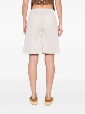 VIA MASINI 80 Cotton Bermuda Shorts - Beige