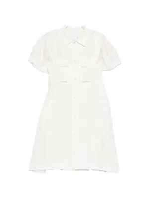 Sacai Wool Suiting Dress - White