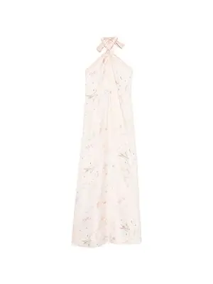 FORTE_FORTE Printed Silk Maxi Dress - Pink