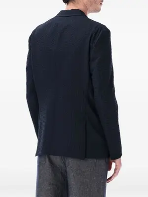 Emporio Armani Single-breasted Blazer Jacket - Blue