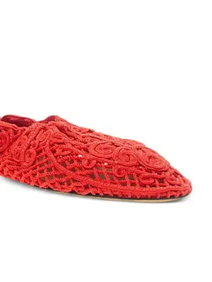 ODISSI Iris Ballet Flats - Red