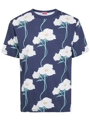 Kenzo Archive Rose Classic T-shirt - Blue