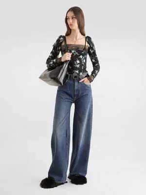 Dolce & Gabbana Wide-leg Denim Trousers