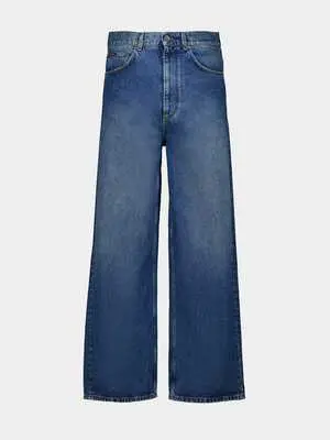 Dolce & Gabbana Wide-leg Denim Trousers - Blue