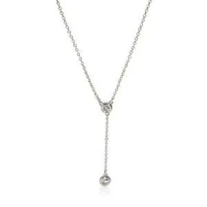 Tiffany & Co. Sterling Silver Diamond Lariat Necklace