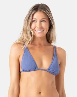 Roxy Haleiwa Built Up Triangle Bikini Top Bijou Blue