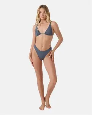 Roxy Haleiwa Built Up Triangle Bikini Top - Gray Combo