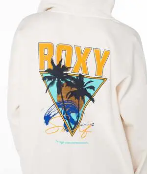 Roxy Zip-up Hoodie With Graphic Print - Dew Basic Beach