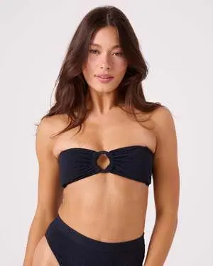 Roxy Haleiwa Bandeau Bikini Top - Anthracite