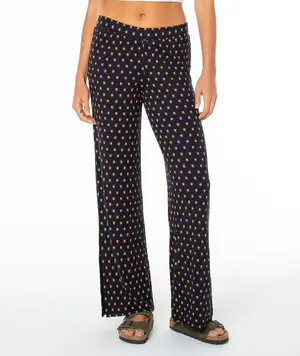 Roxy Printed Wide Leg Pant - Anthracite