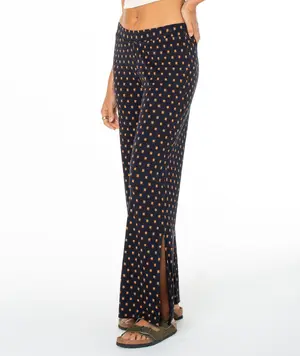 Roxy Printed Wide Leg Pant - Anthracite