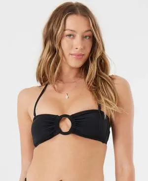 Roxy Sd Beach Classics Ring Bandeau Bikini Top - Anthracite