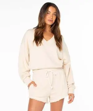 Roxy Dream Thing Top - Parchment Solid