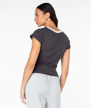 Roxy Saturn Classic 90s Baby Tee - Phantom