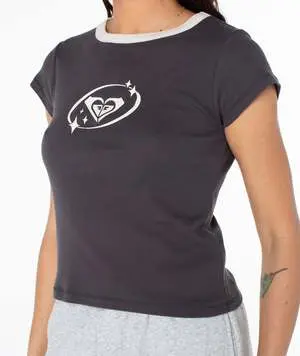 Roxy Saturn Classic 90s Baby Tee - Phantom