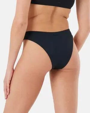 Roxy Beach Classics High Leg Cheeky Bikini Bottom - Anthracite