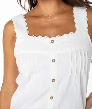 Roxy Hazy Hyacinth Mini Dress - Cloud Dancer Solid