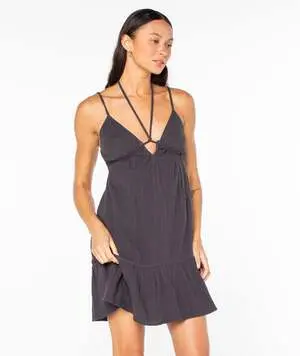 Roxy Sunshine Crush Dress - Phantom Solid