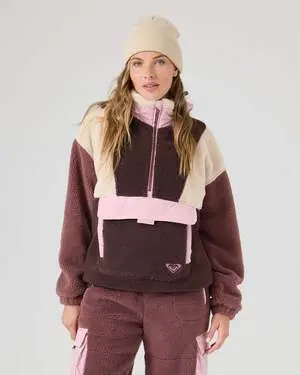 Roxy Half-zip Sherpa Anorak - Fog