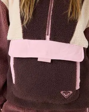 Roxy Half-zip Sherpa Anorak - Fog