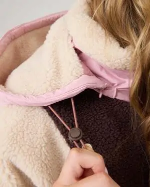 Roxy Half-zip Sherpa Anorak - Fog