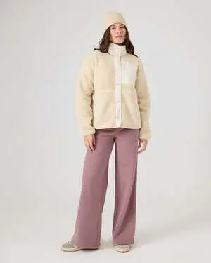 Roxy Axel Bonded Sherpa Jacket - Fog