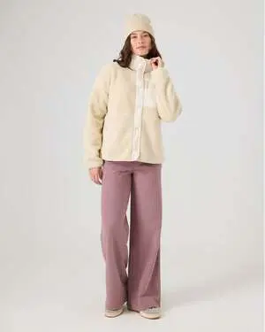 Roxy Axel Bonded Sherpa Jacket - Fog