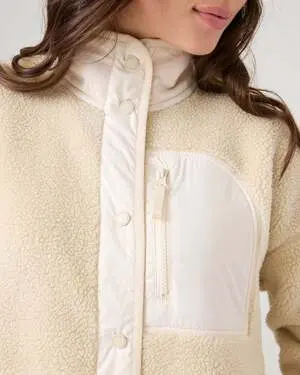 Roxy Axel Bonded Sherpa Jacket - Fog