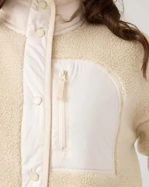 Roxy Axel Bonded Sherpa Jacket - Fog