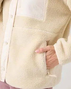 Roxy Axel Bonded Sherpa Jacket - Fog