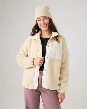 Roxy Axel Bonded Sherpa Jacket - Fog