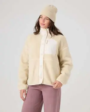 Roxy Axel Bonded Sherpa Jacket - Fog