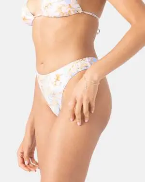 Roxy Tropical Scoop Bikini Bottom - Blue Multi