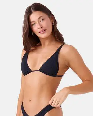 Roxy Haleiwa Built Up Triangle Bikini Top - Anthracite