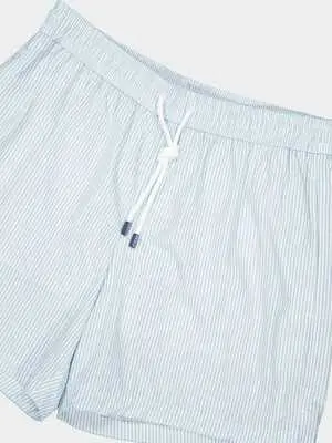 Fedeli Madeira Striped Sakar Swim Trunks - Blue