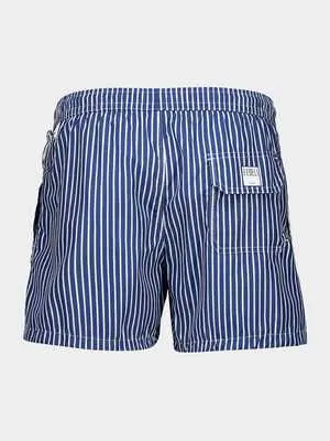 Fedeli Striped Swim Trunks - Blue