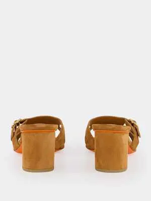 Santoni Light Suede Didi Sandals