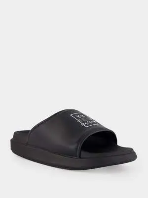 Y3 Logo Leather Slides